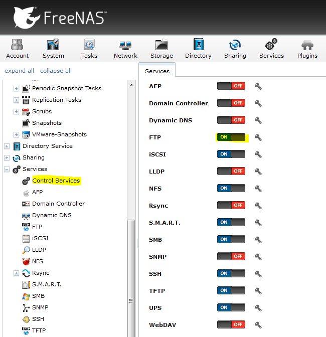 Using FreeNAS for NSX FTP Backups – vswitchzero